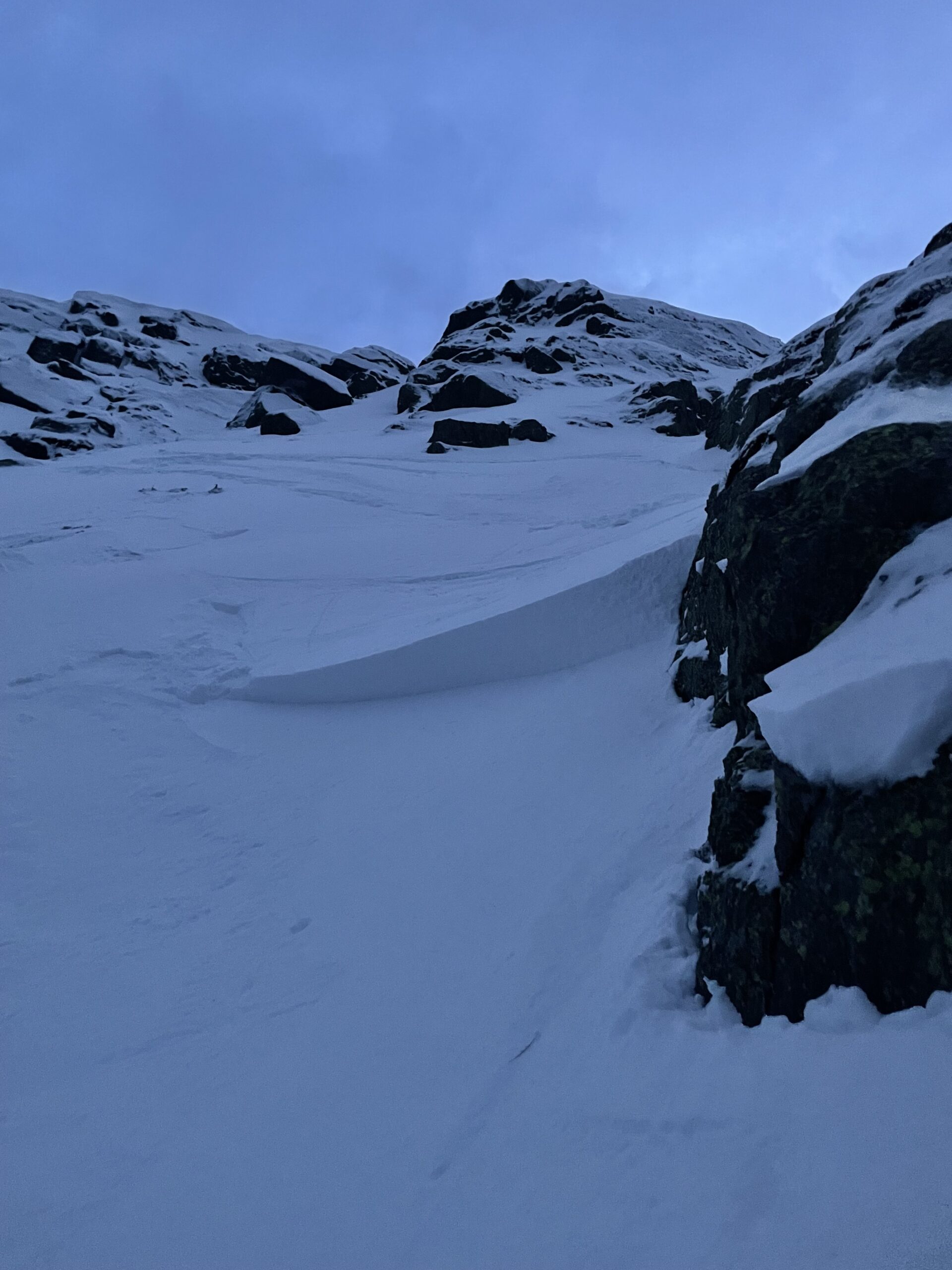 Human-triggered avalanche; Airplane Gully, Great Gulf Wilderness ...