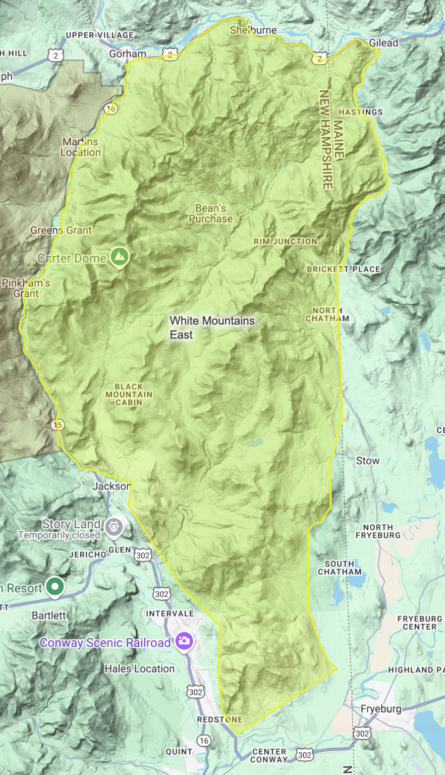 MWAC Observation Zones – Mount Washington Avalanche Center