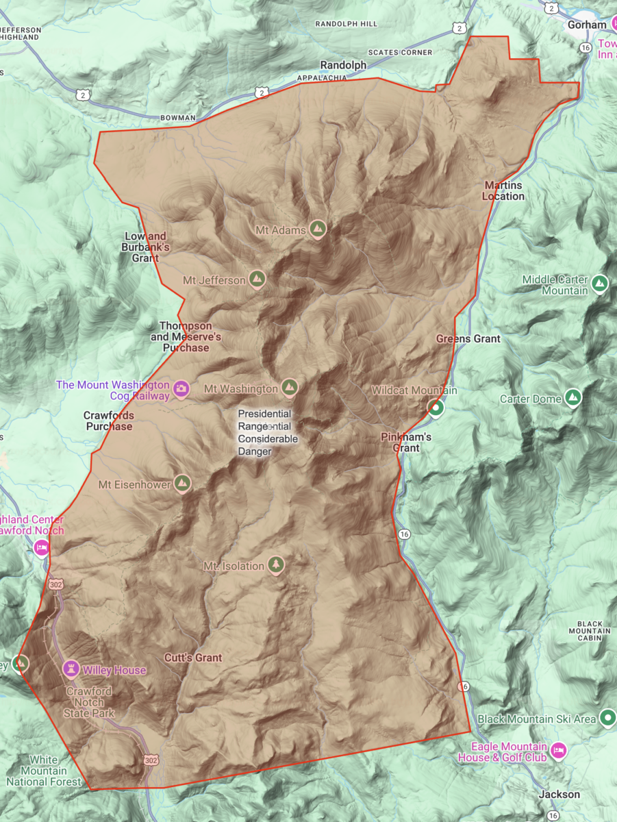 MWAC Observation Zones – Mount Washington Avalanche Center